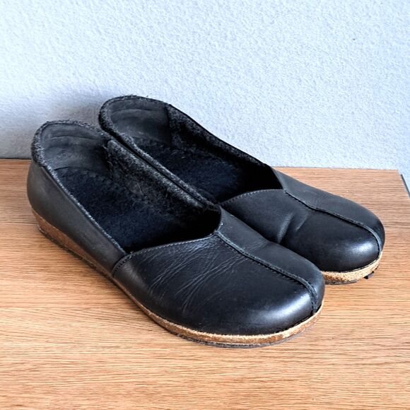 Stegmann | Shoes | Stegmann Liesl Womens 1 Black Leather Skimmers ...
